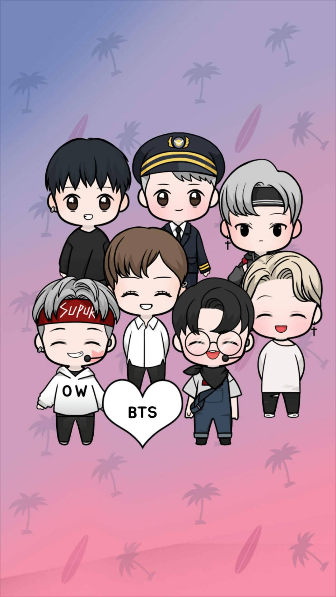Download free Bts Chibi Group Wallpaper MrWallpaper