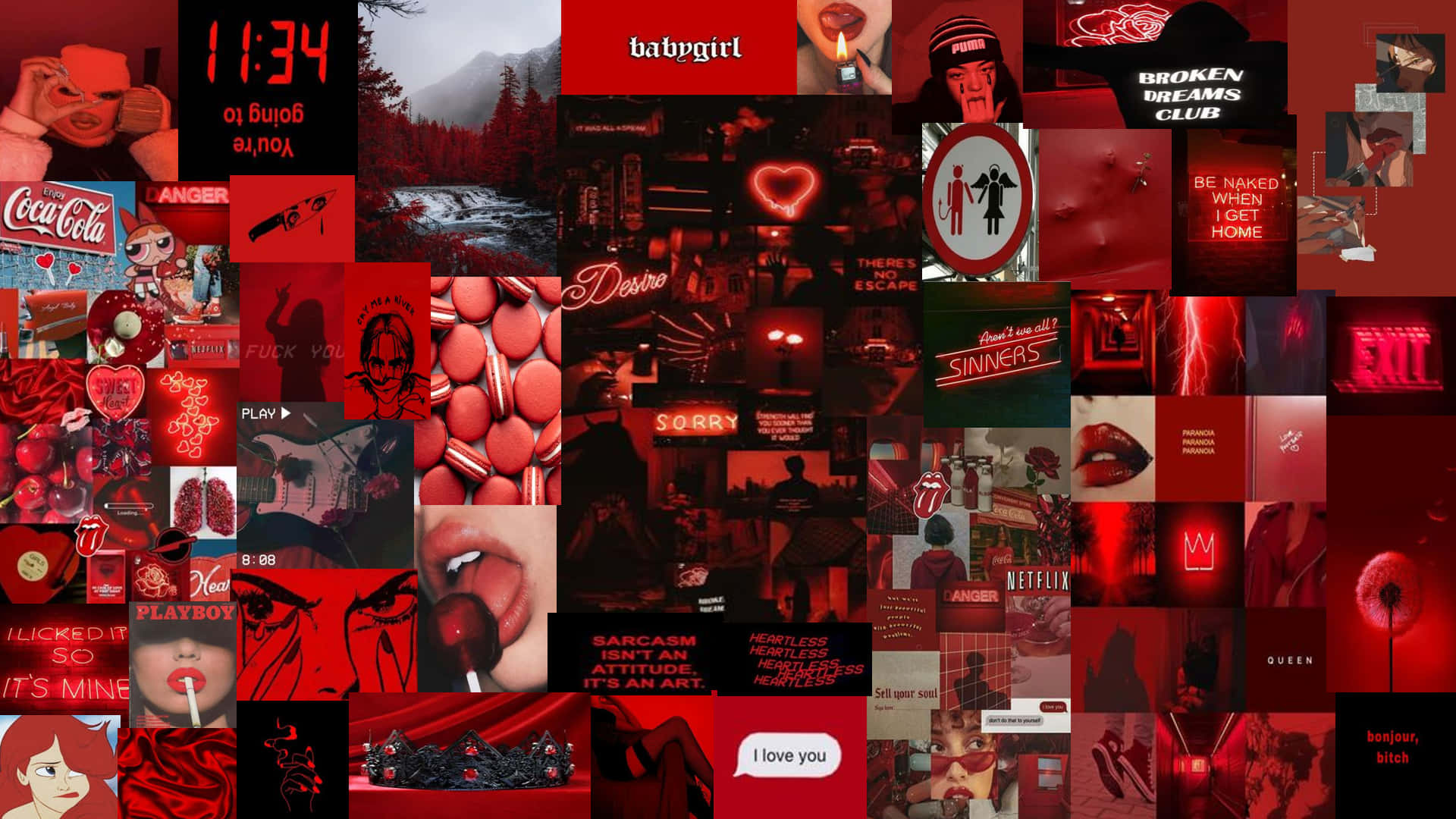 Aesthetic red wallpaper store
