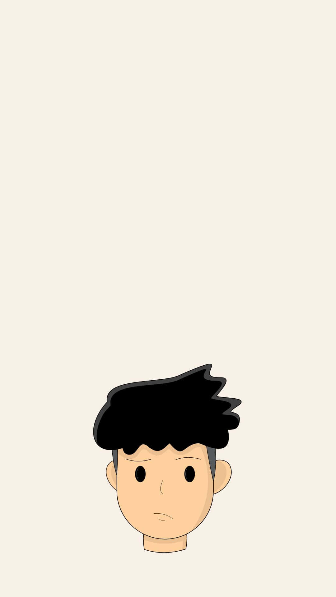 Download free Minimalist Head Handsome Boy Cartoon Wallpaper MrWallpaper