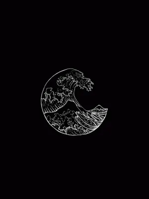 Download free Dark Anime Aesthetic Waves Logo Wallpaper MrWallpaper